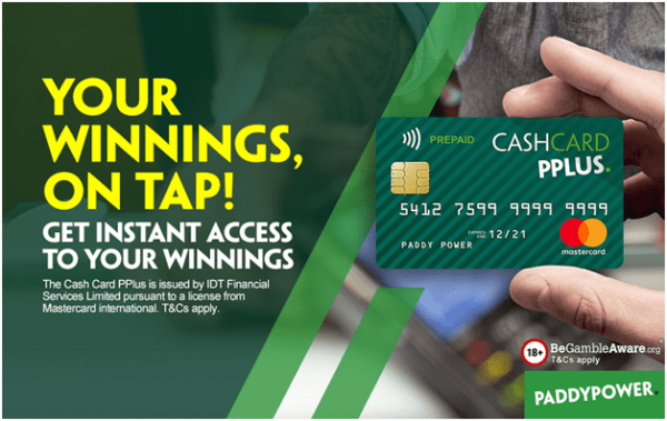 Paddy Power Cash Card PP Plus For The Irish To Play Games
